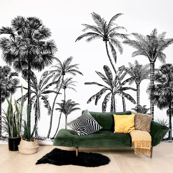Palm Tree Wall Mural - Etsy