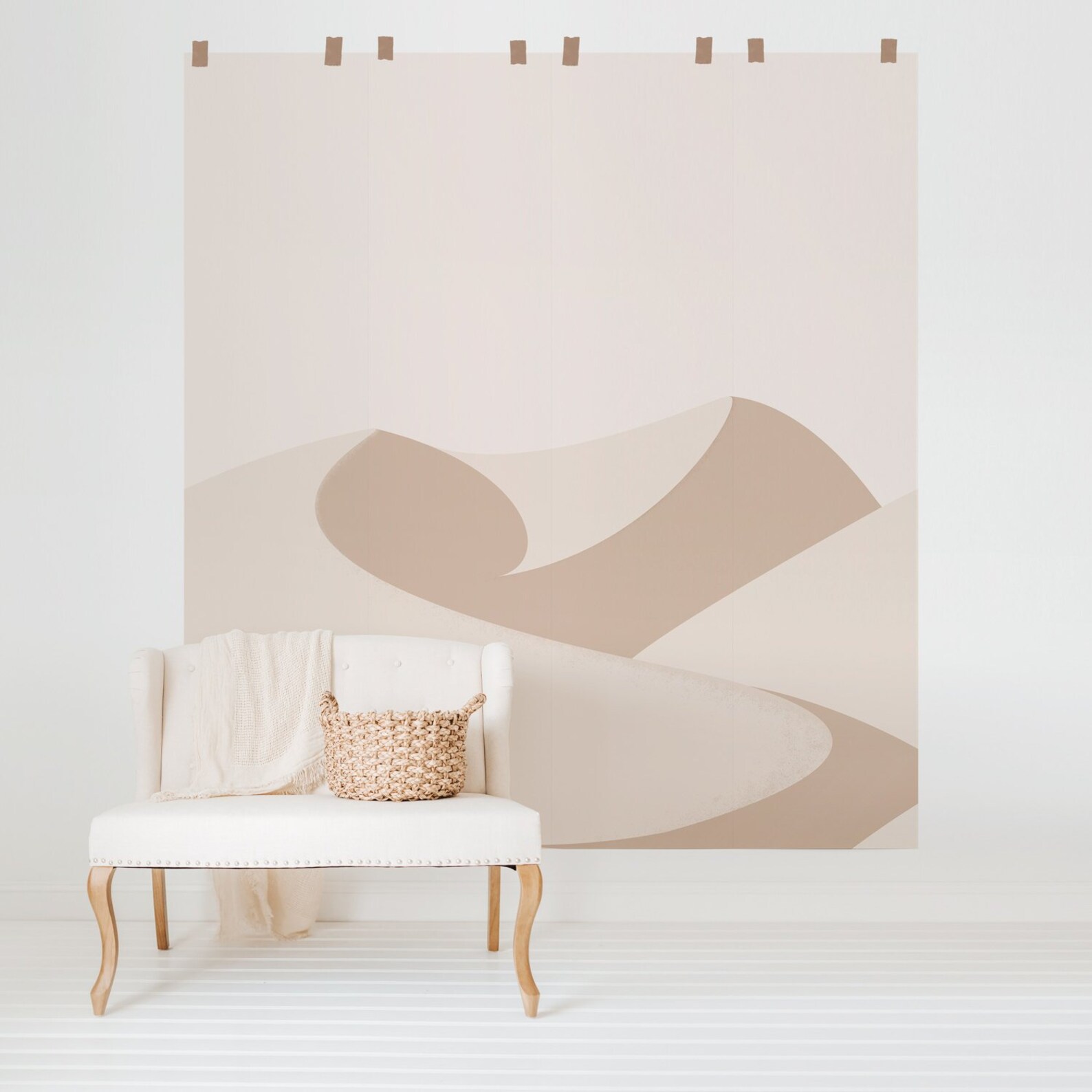 Sand Dunes Wall Mural, Minimal Desert Style Wallpaper, Temporary ...