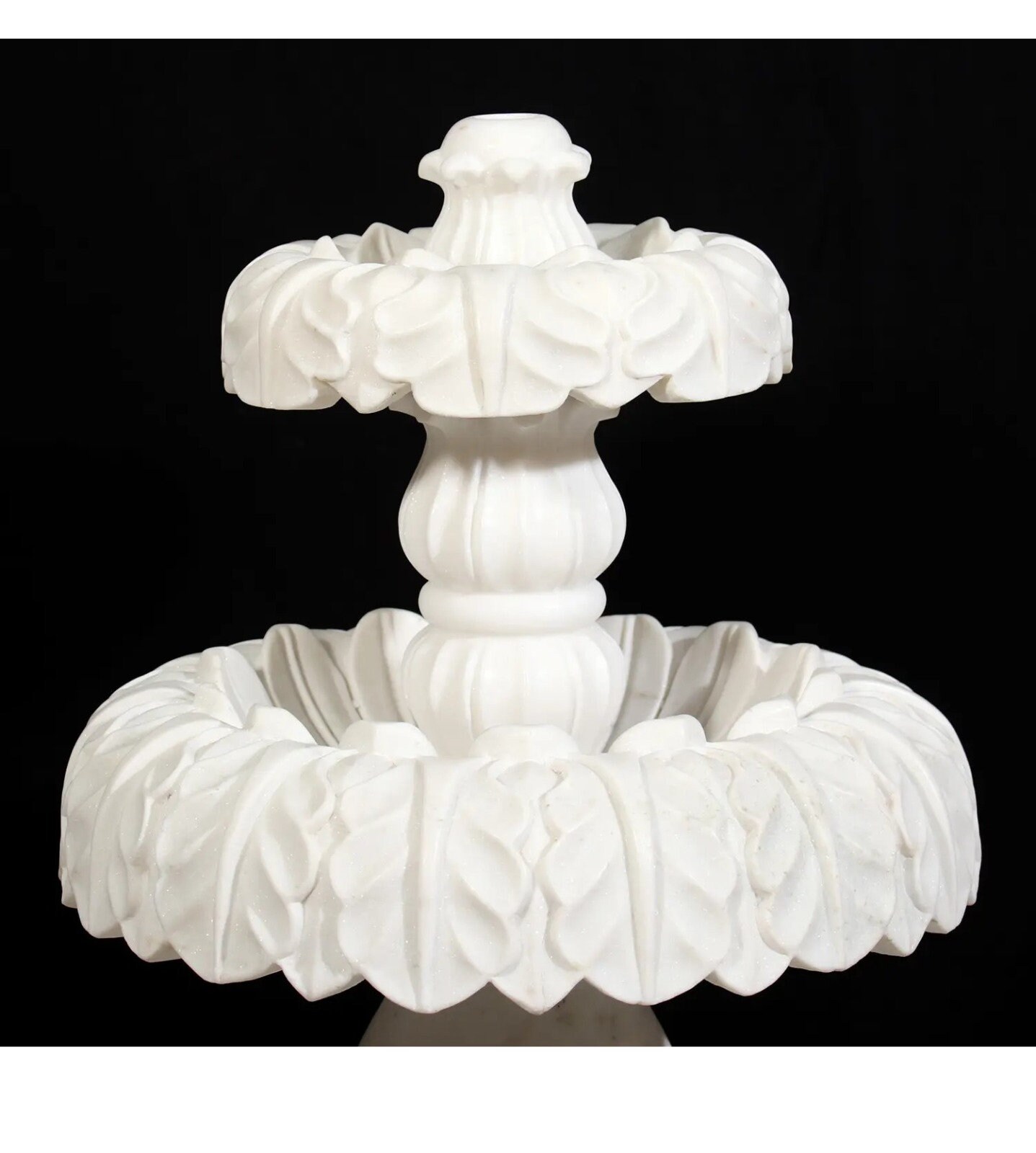 Indian Designed Water Fountain Handmade Handcarved Makrana White Marble ...