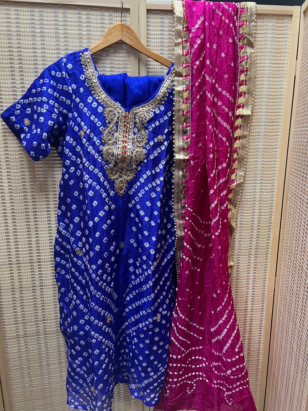 Royal Blue Salwar Kameez Suit Floral - Etsy