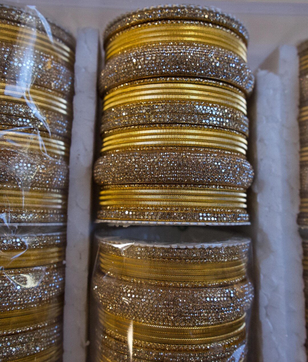 Indian Pakistani Bangle One Set Chudiyan Gold Size 2.10 - Etsy