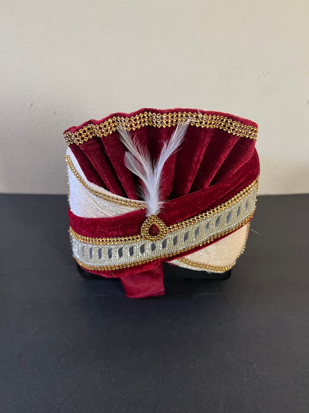 Mens Indian Turban Wedding Maroon Velvet - Etsy