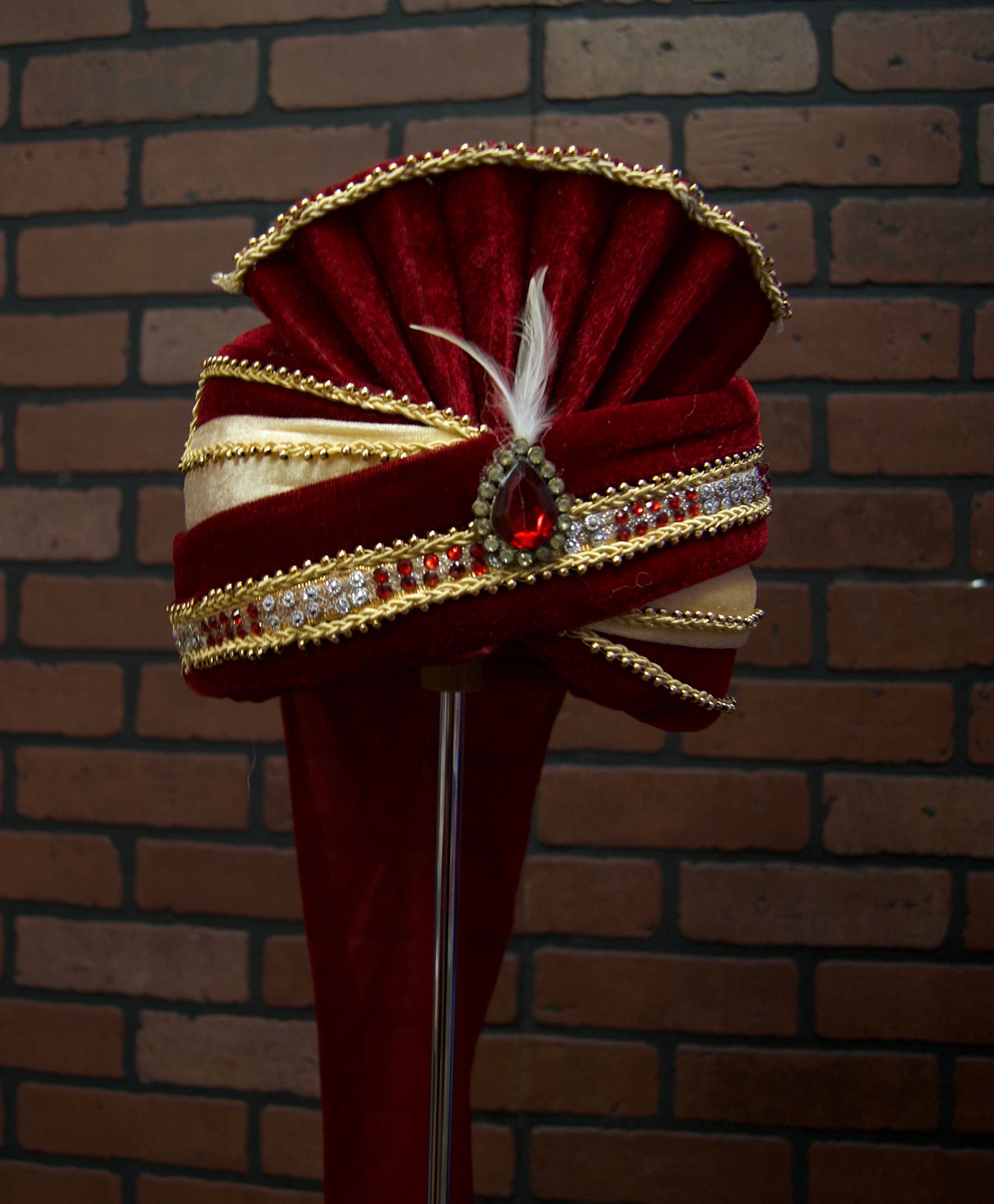Mens Indian Turban Wedding Maroon Velvet | Etsy