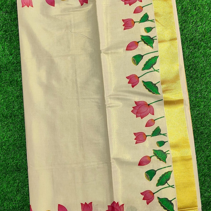 Tissue Onam Sarees - Etsy