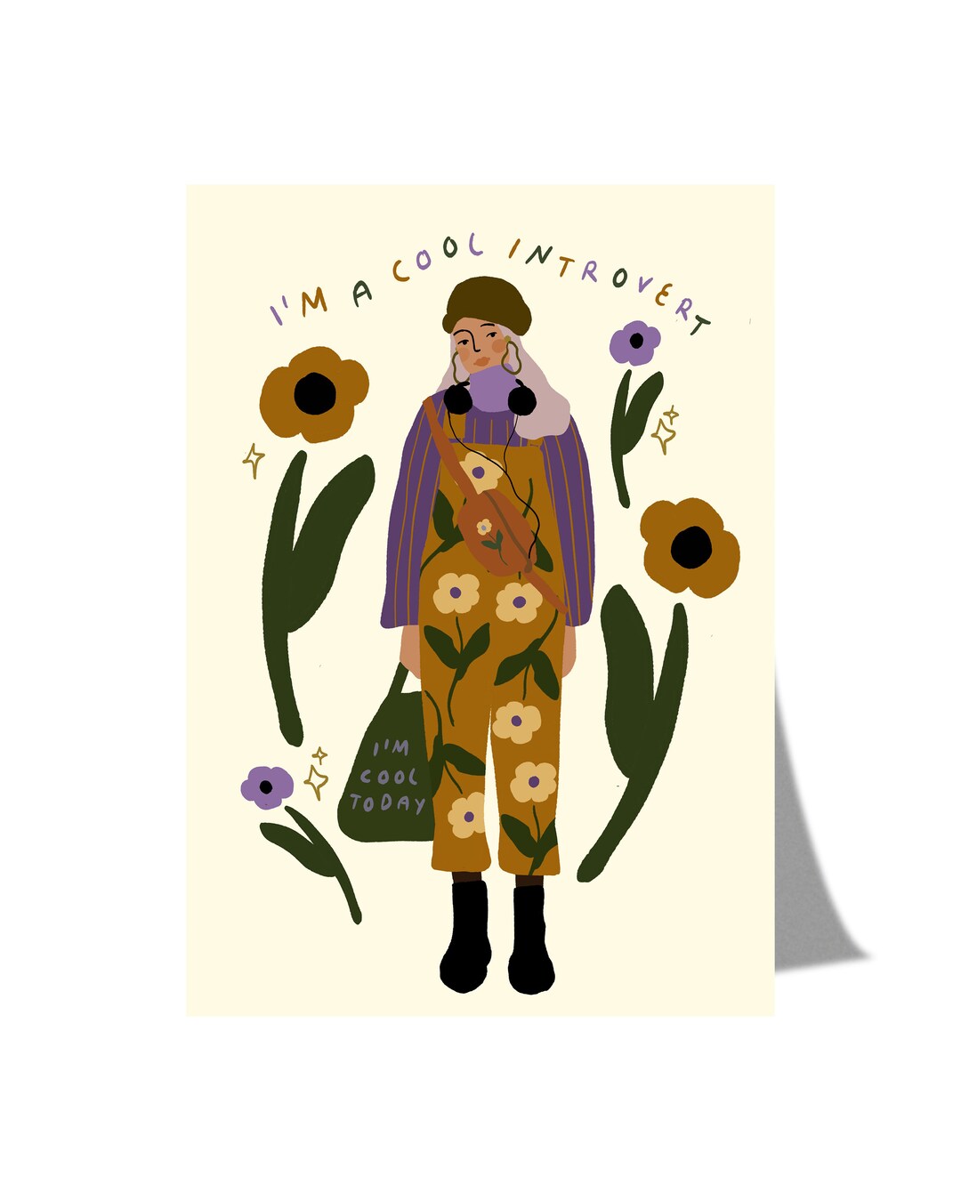 I'm a Cool Introvert - Postcard A6 - Etsy