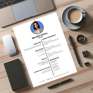 ATS Friendly Teacher CV Template Editable Resume Design for Canva ...