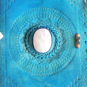 Pack of 2 Large Embossed Leather Journals, Stone Journals With Lock ...