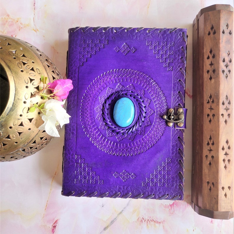 Pack of 2 Large Embossed Leather Journals Leather Journal - Etsy