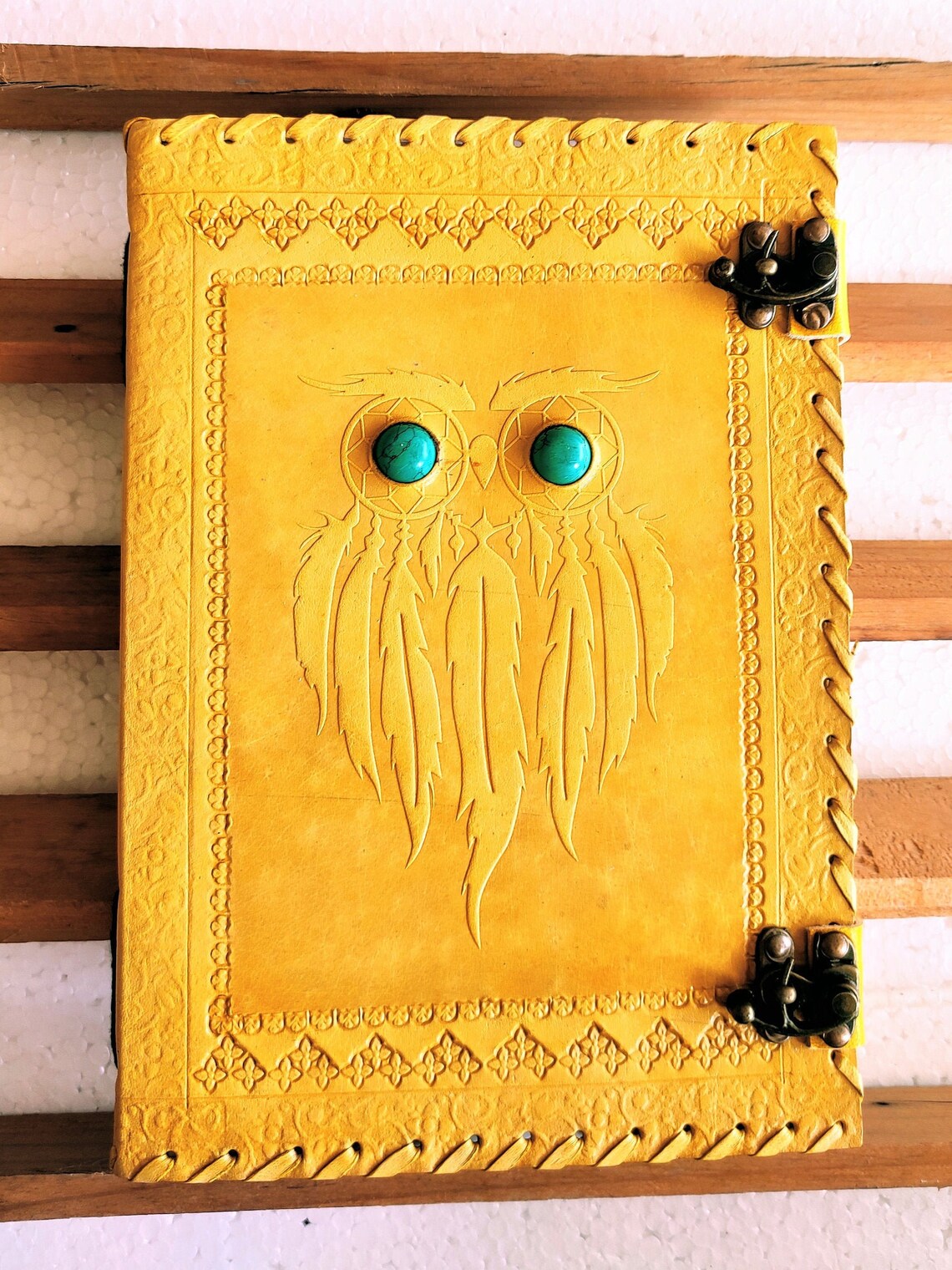 Antique Leather Journal With Lock Handmade Leather Journal - Etsy