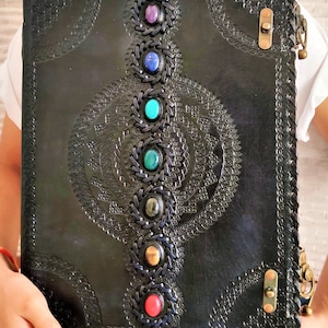 13x10 Leather Journal With 600 Page, XXL Journal, Thick Grimoire Spell ...