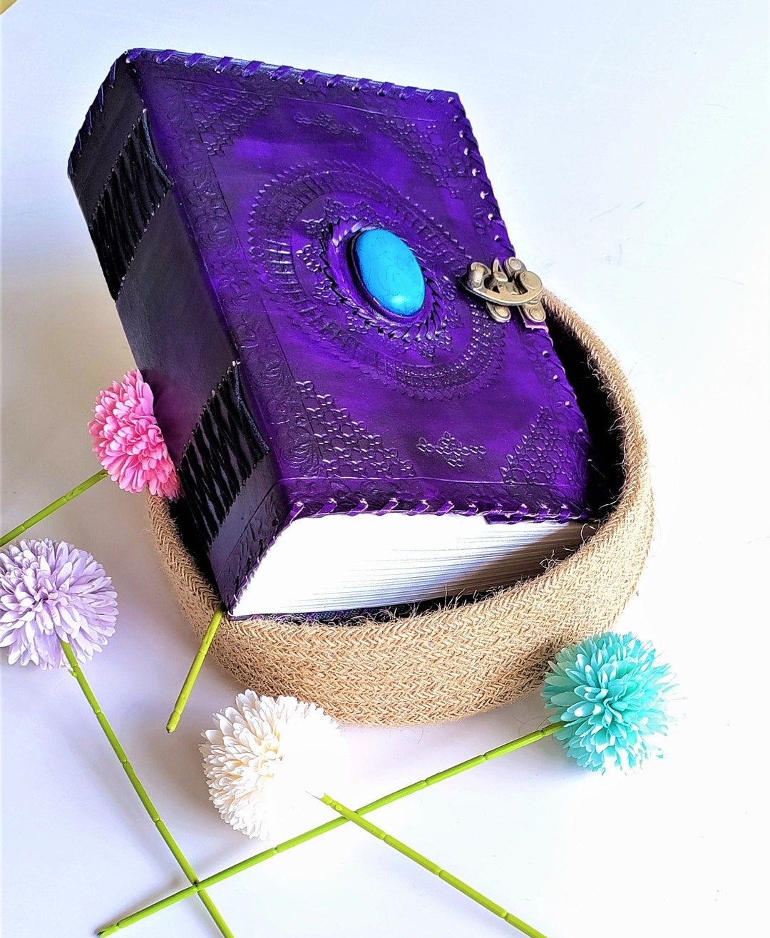 600 Pages Leather Journal Spell Book Journal Embossed - Etsy