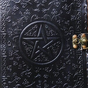 Large Celtic Embossed Leather Journal With Lock, Spell Book, Grimoire ...