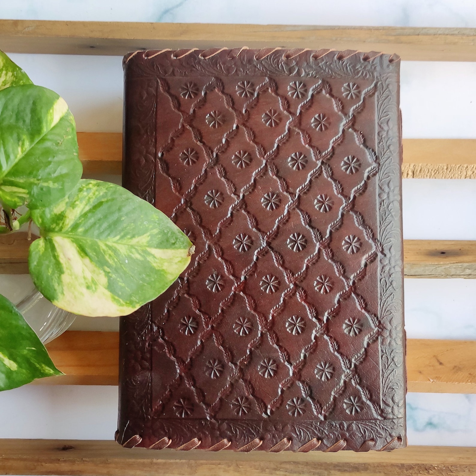 Large Celtic Embossed Leather Journal With Lock Spell Book - Etsy