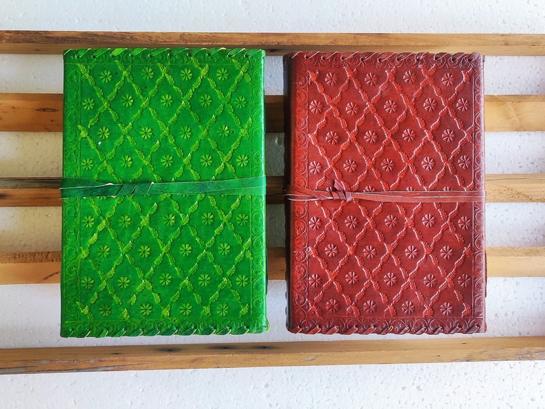 Pack of 2 Large Leather Journals Tree Embossed Journal With - Etsy