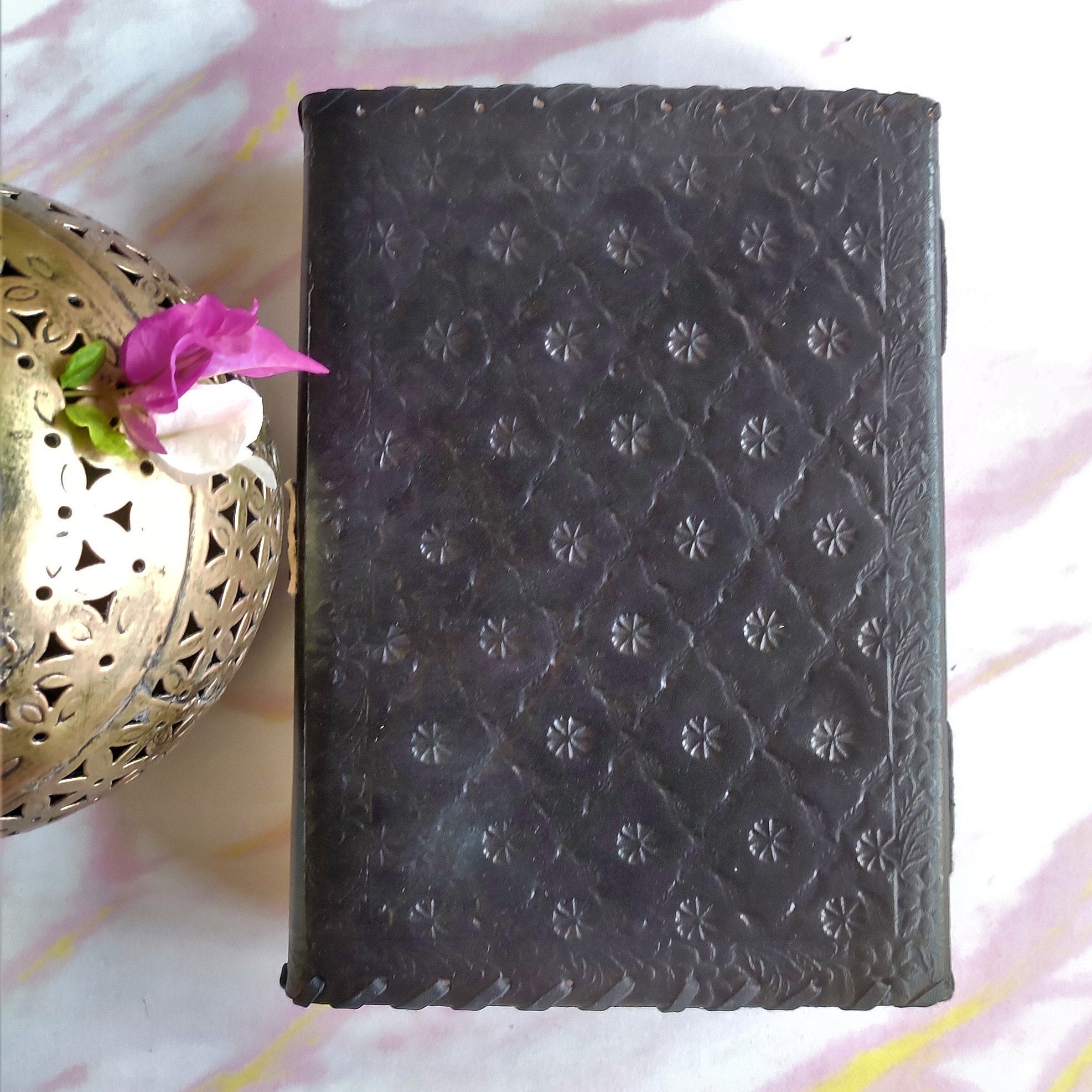 Pack Of 2 Large Embossed Leather Journals Stone Journals with | Etsy