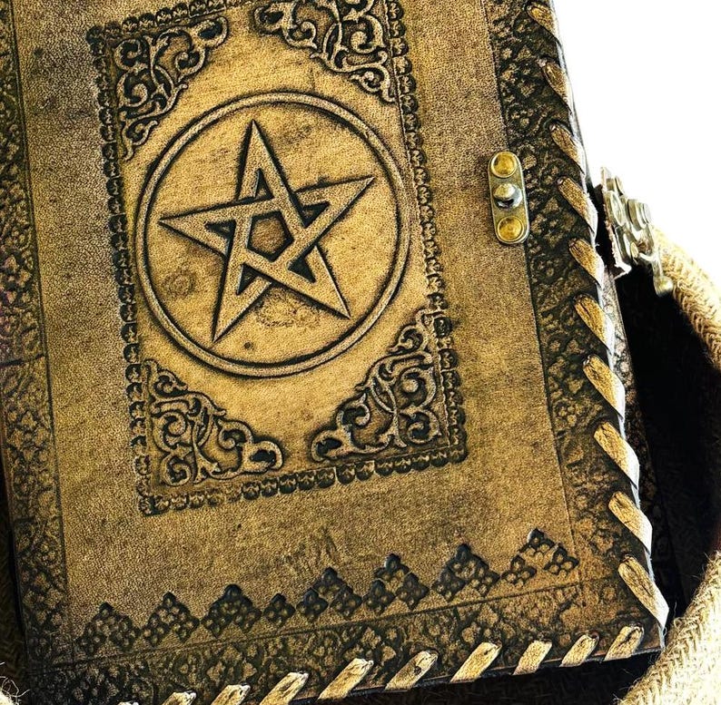 Rustic Leather Journal Grimoire, 200 Pages - Etsy