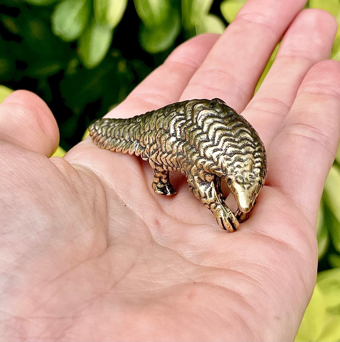 Pangolin Metal Solid Brass Figurine, Paperweight, Desktop Ornament ...
