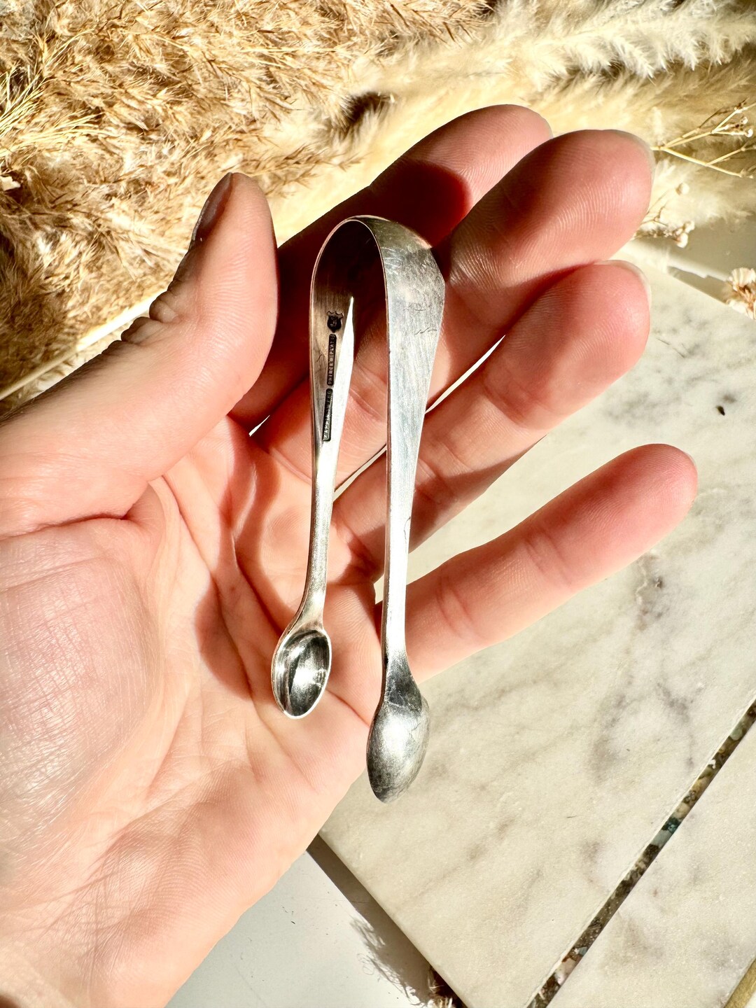 Antique English Silver-plated Sugar Cube Tongs, Victorian Style ...