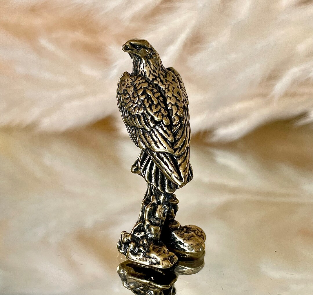 Vintage Fine Workmanship, Small Precise Detailed, Tamed Falcon, Solid ...