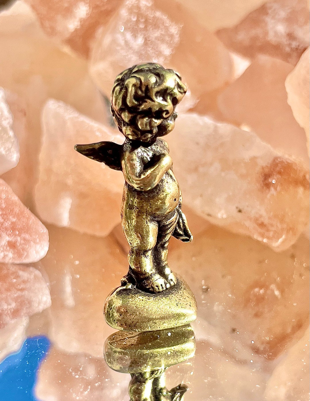 Cupid Metal Brass Figurine the God of Love Vintage Fine - Etsy