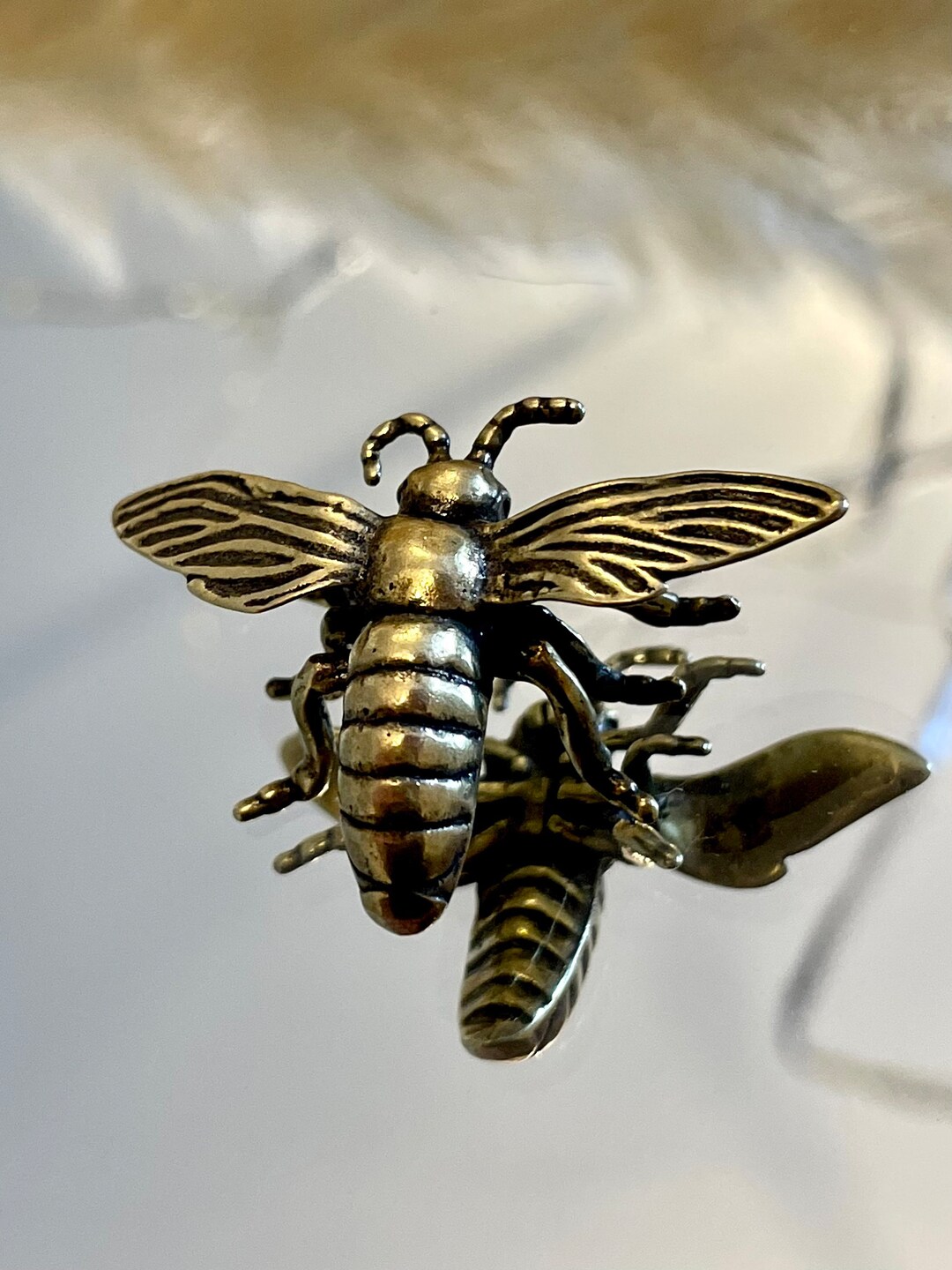 Tell the Bees, Hard-working Honey Bee, Fine Lifelike Solid Brass ...