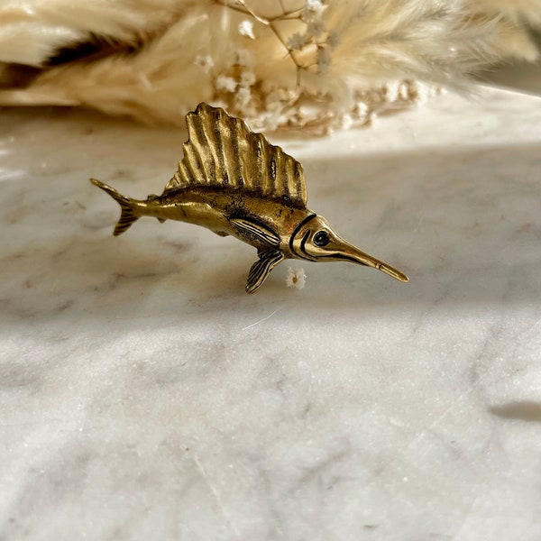 Brass Swordfish - Etsy