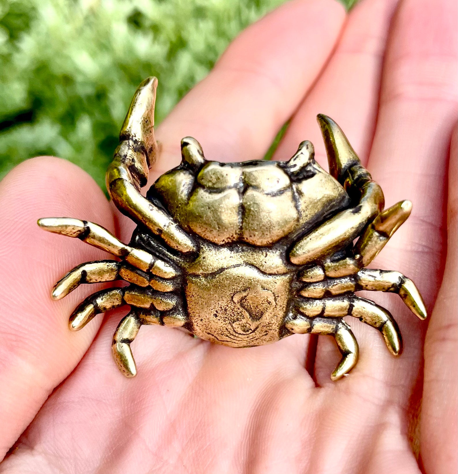 Fine Lifelike Solid Brass Crab Statue Metal Dip Pen Rest - Etsy