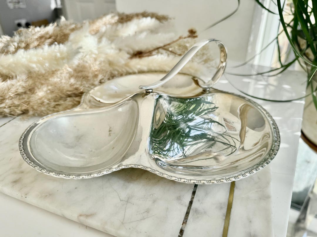 Vintage Silver Plated Hors D’oeuvres Server With Handle – Made in ...