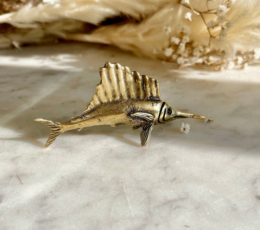 Stunning Solid Brass Swordfish Miniature Little Sailfish - Etsy