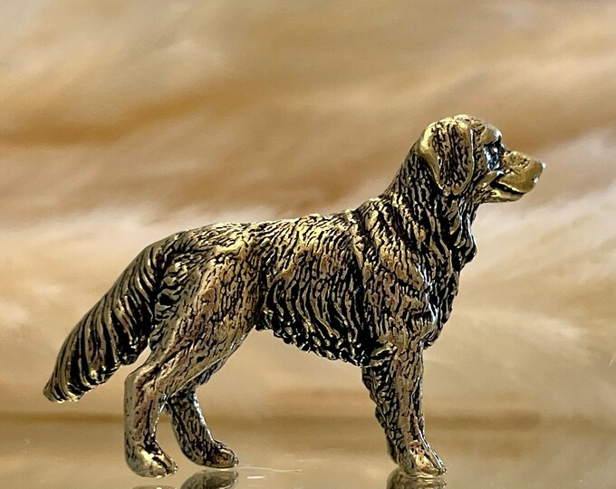 Small Brass Golden Retriever Figurine. Free Shipping - Etsy
