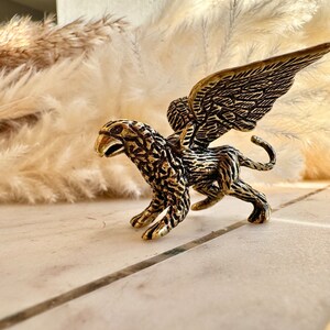 Solid Brass Greek Mythology Celtic Griffin Claw Statue, Metal ...