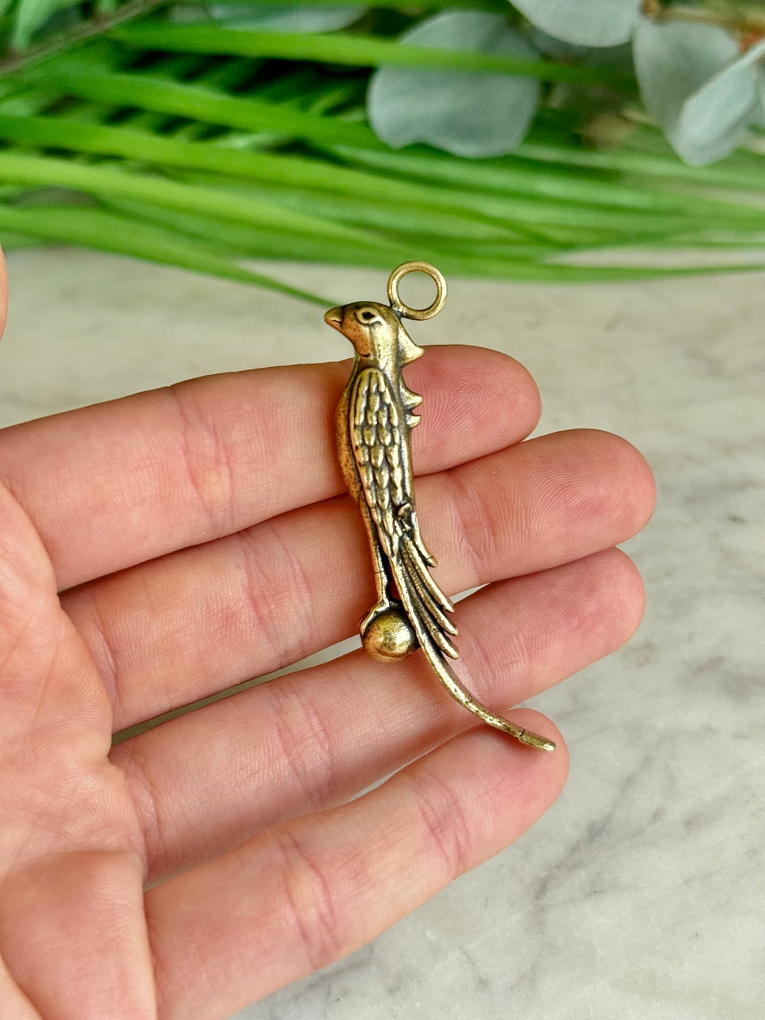 Nobel Phoenix Pendant, Bird of Paradise Brass Pendant, Creative Vintage ...