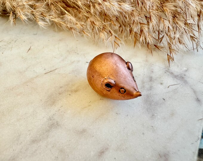 Cool Style Copper Cute Fat Little Mouse Figurine, Round Rat Sculpture ...