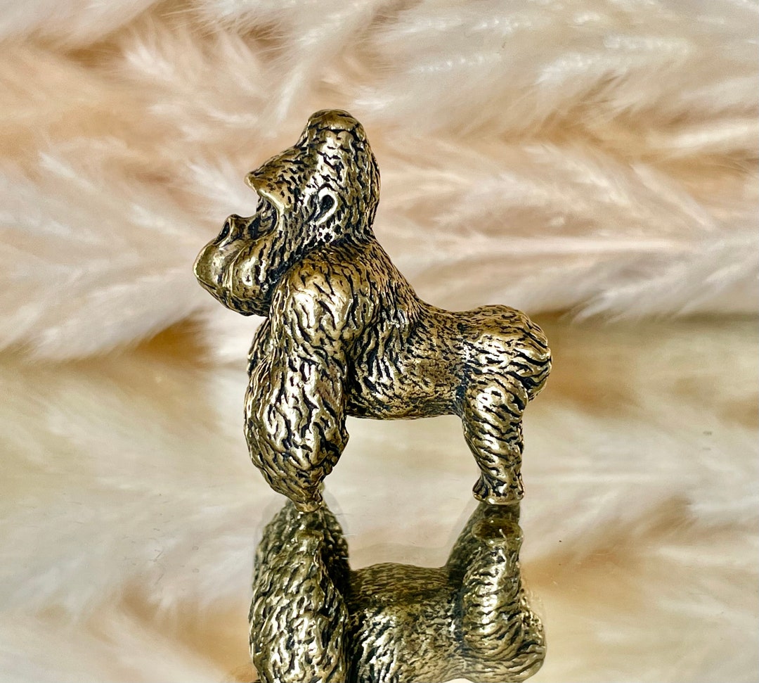 Chunky Gorilla Statue, Solid Brass Casting, Fine Workmanship, Ape ...