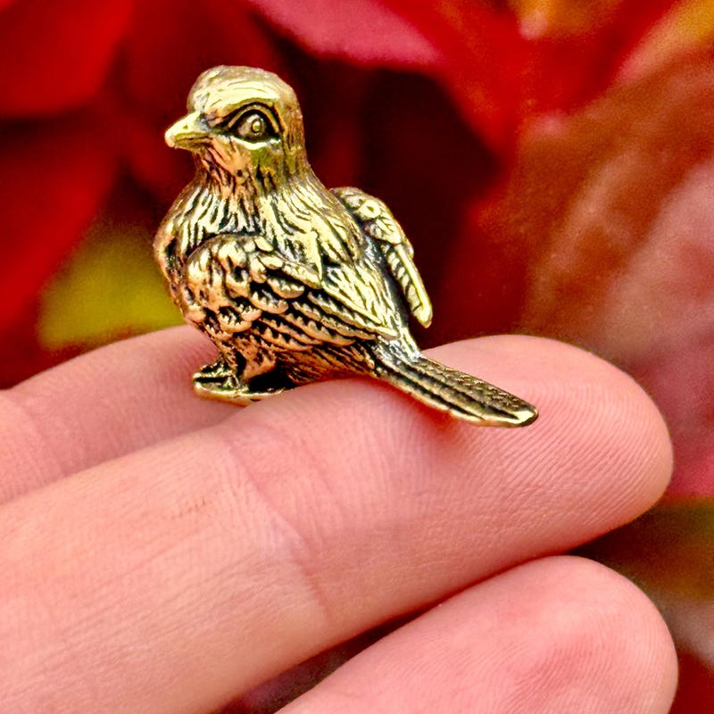 Brass Bird Figurine - Etsy