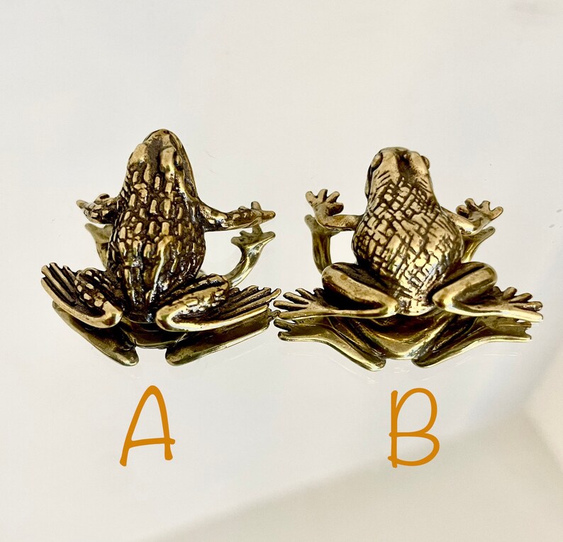 Fine Lifelike Solid Brass Frog Figurine Couple of Frogs - Etsy