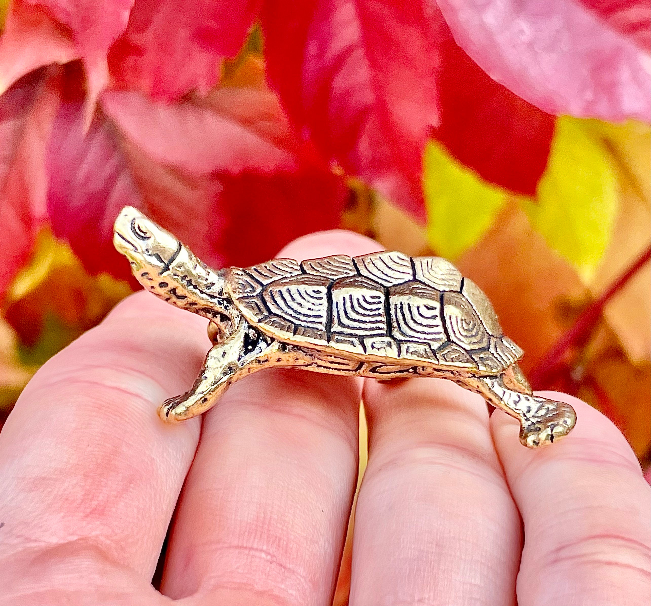 Brass Turtle Figurine Fine Lifelike Solid Brass Pond Slider - Etsy