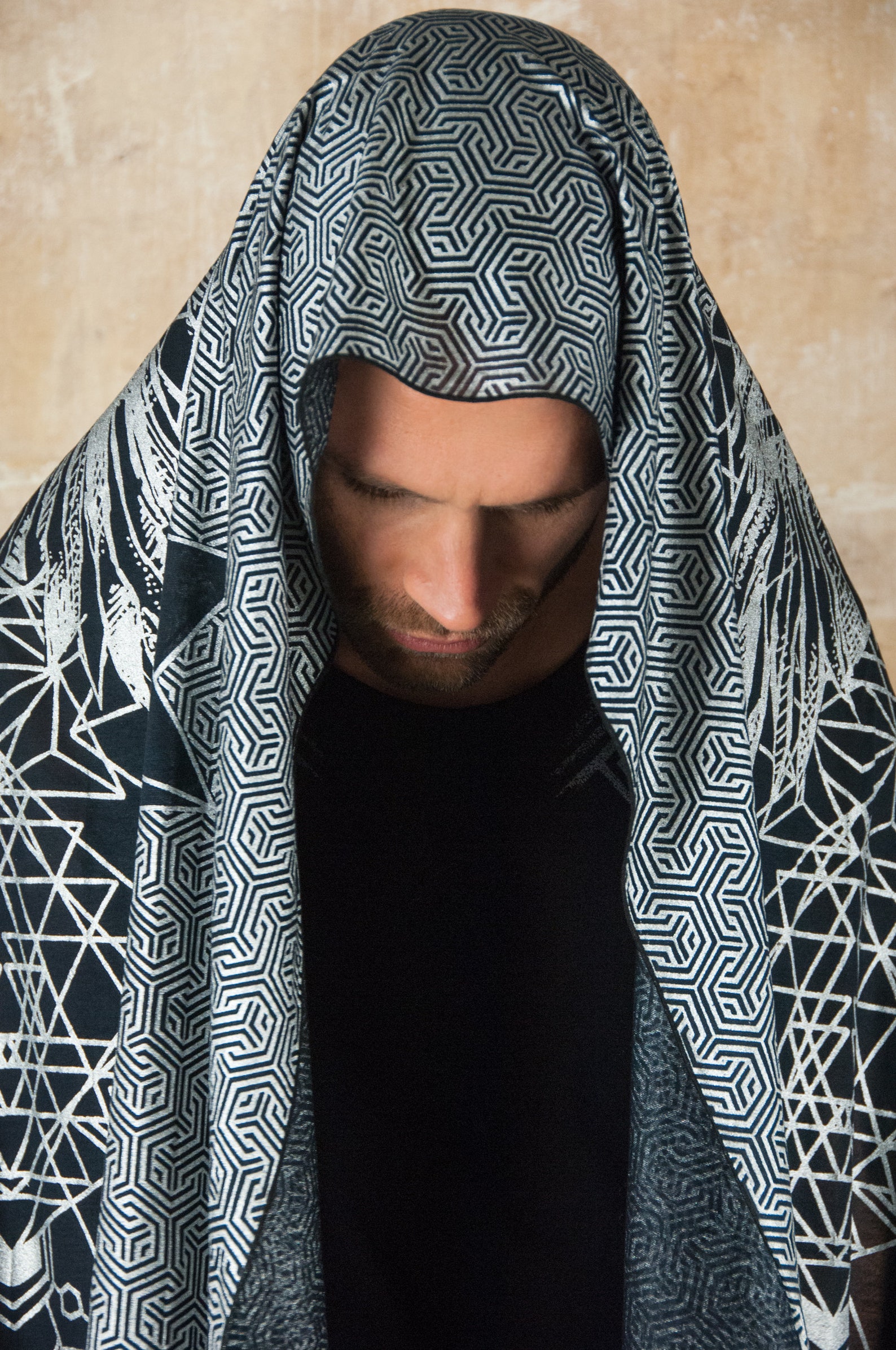 Silver Wing Crow Goth Scarf made of Organic Material for | Etsy