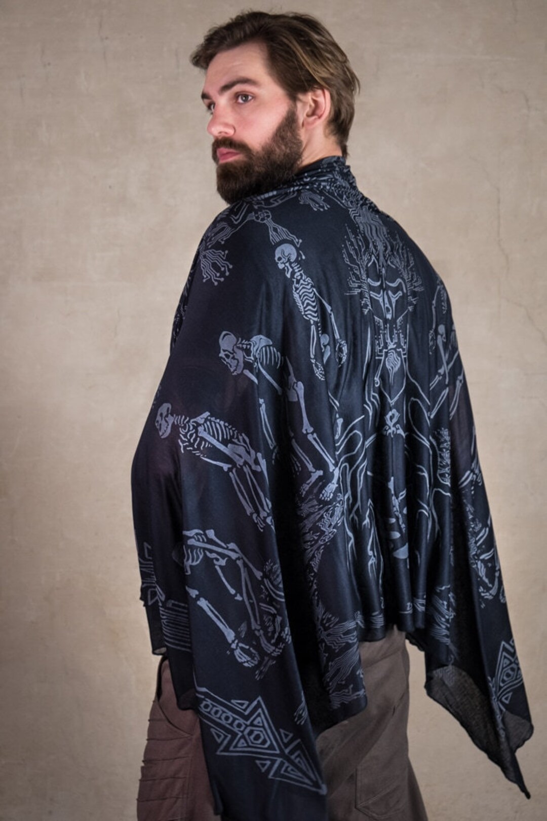 Skeleton Blanket Lightweight Scarf and Skull Blanket Scarf , Head Scarf ...