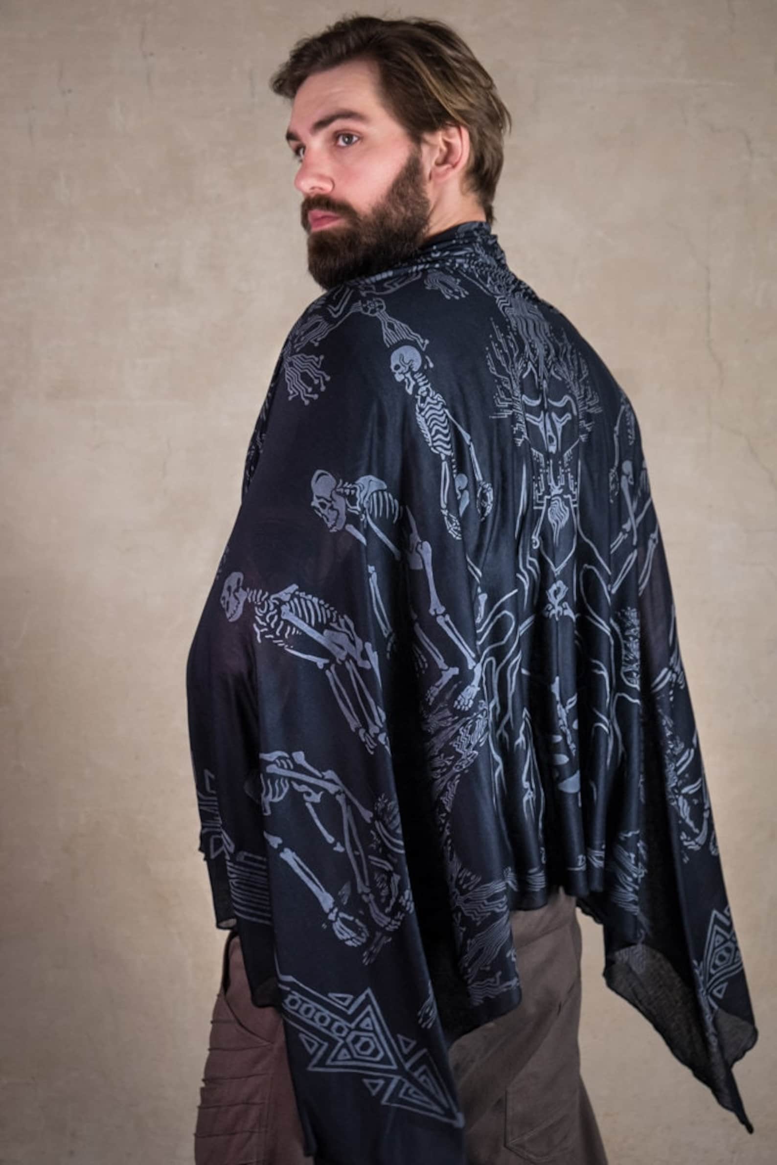 Skeleton Blanket Lightweight Scarf and Skull Blanket Scarf , Head Scarf ...