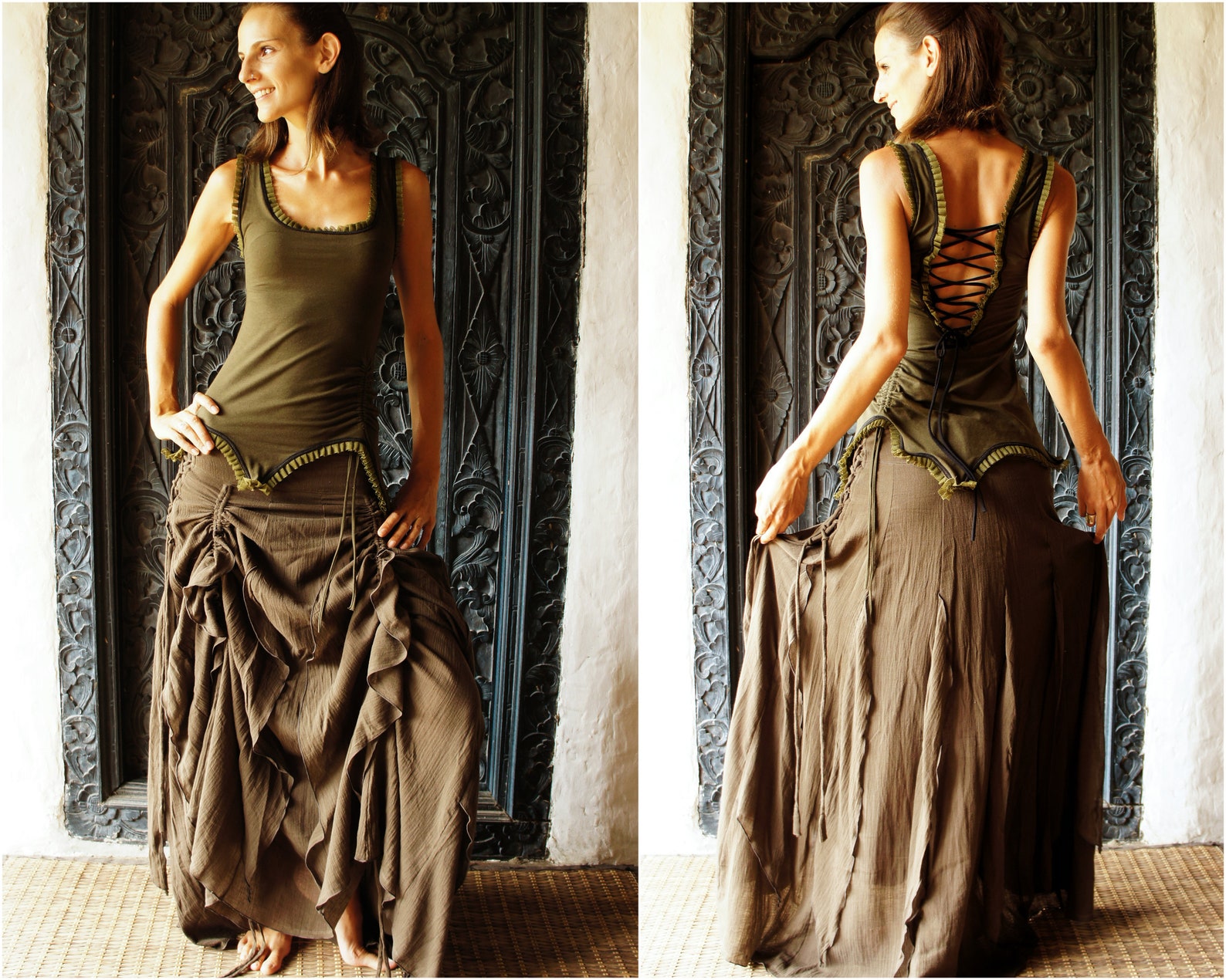 Witch Moulin Rouge Skirt for Pixie Elven Steampunk Witch Dress - Etsy