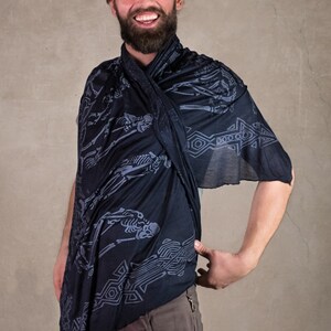 Skeleton Blanket Lightweight Scarf and Skull Blanket Scarf , Head Scarf ...