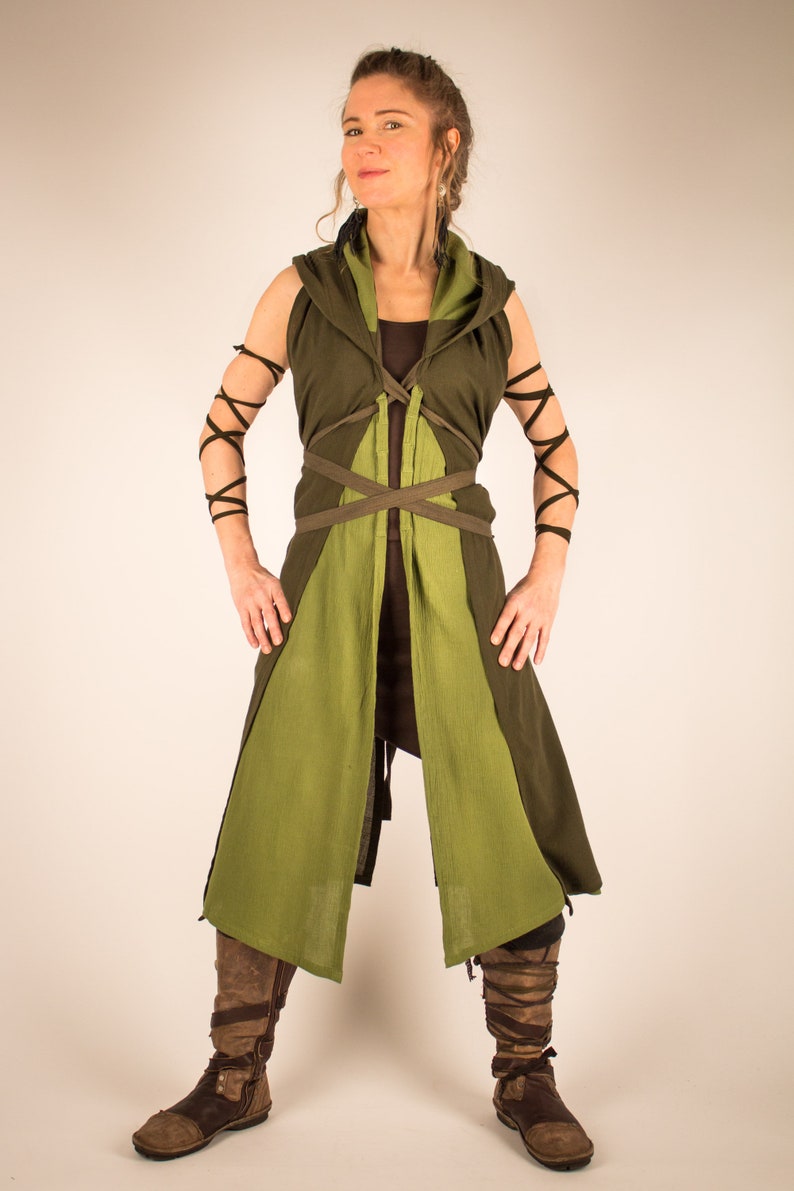 Star Wars Rey Forest Witch Cosplay Costume Jedi Kimono Tunic Dungeon ...