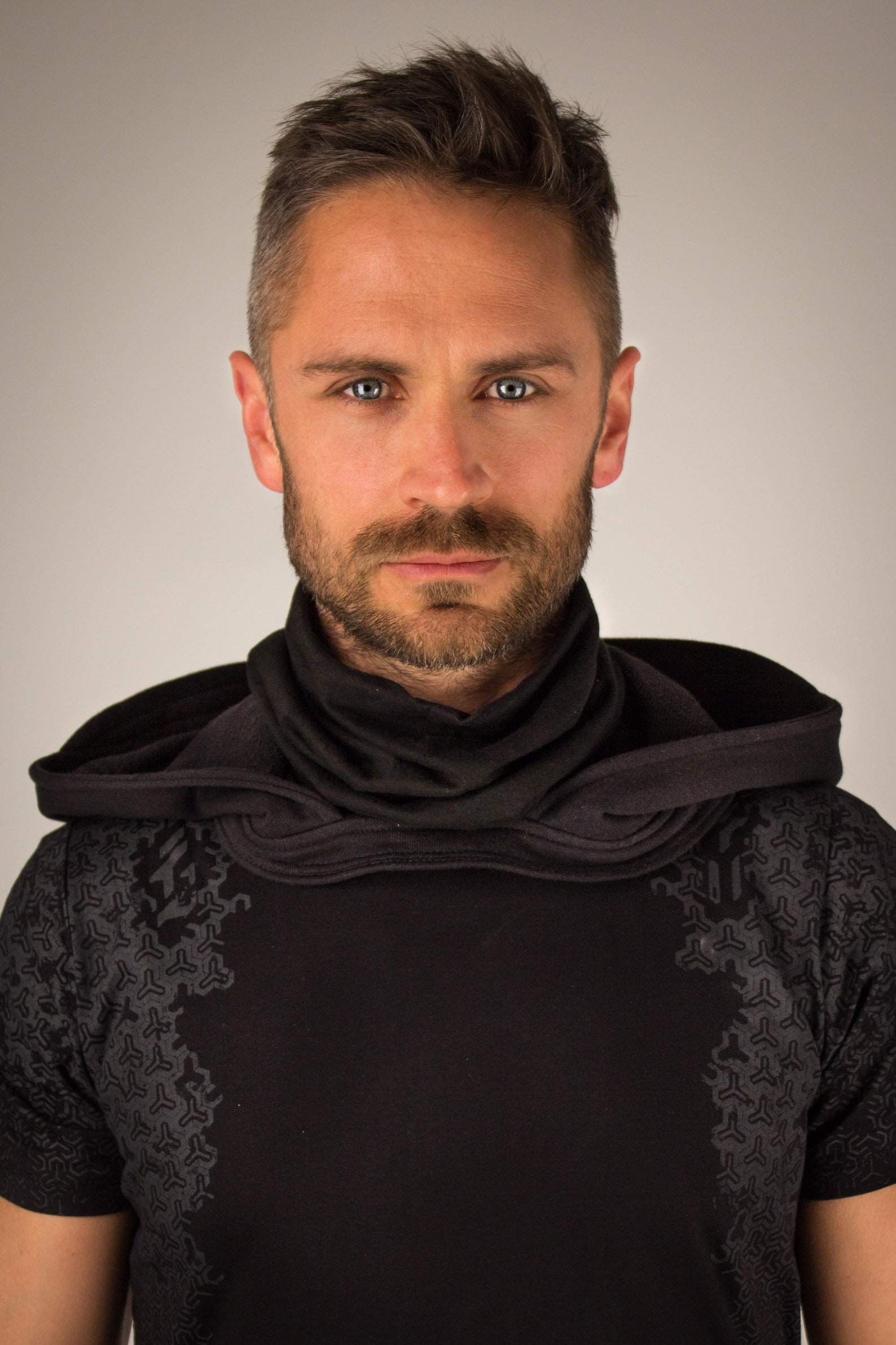 Black Goth Face Mask Hood Scarf Hoodie Star Costume Jedi Wars - Etsy