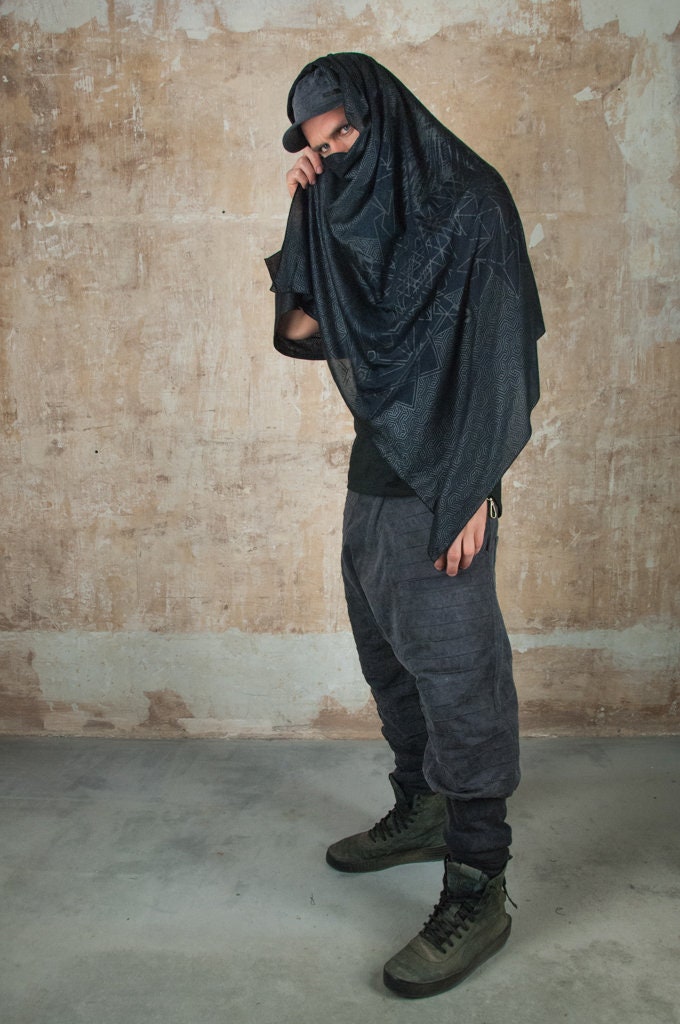 Black Witch Crow Bird Scarf Sarong and Shawl for Raven Cosplay | Etsy