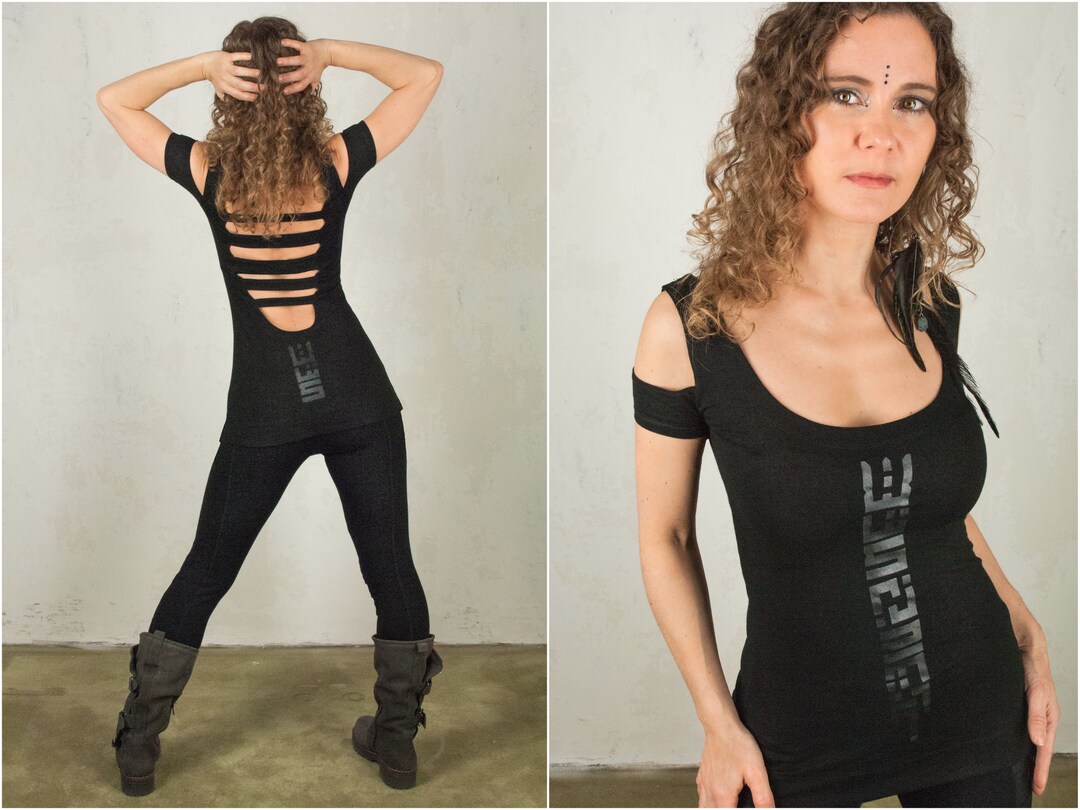 Post Apocalyptic Clothing Rave Top for Cyberpunk Women Fetish Wear and ...