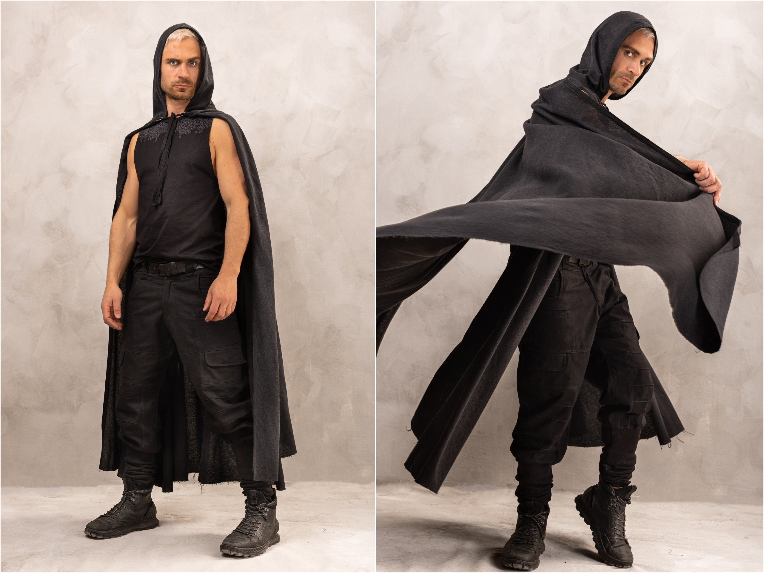 Tunica Star Wars Cape Knight Medieval Cosplay Cyberpunk Ranger Cloak ...