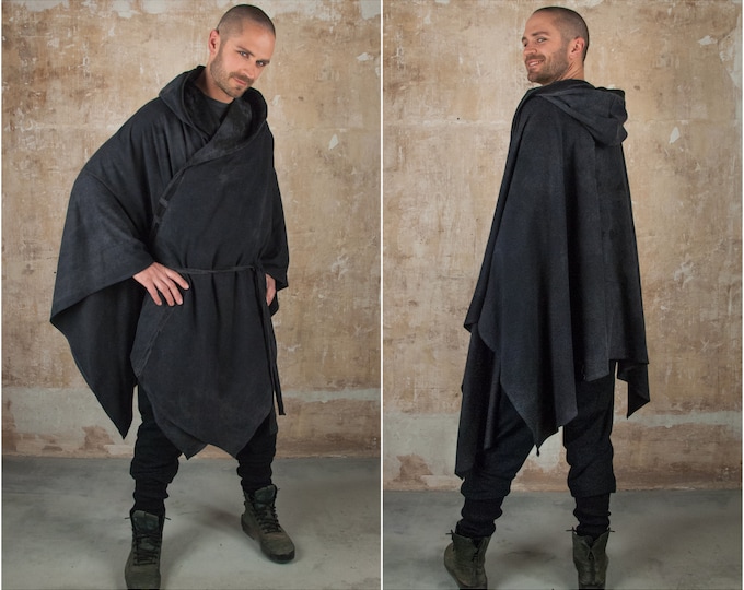 Star Wars Cosplay Robe Costume and Grey Jedi Kimono Haori Hooded Loose ...