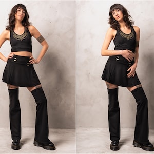 Leg Warmers for Wednesday Addams Cosplay Goth Stulpen Tigh High Leg ...