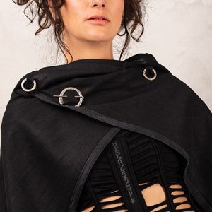 Black Medieval Ranger Cloak for Sith, Goth and Dark Wizard Cosplay Star ...